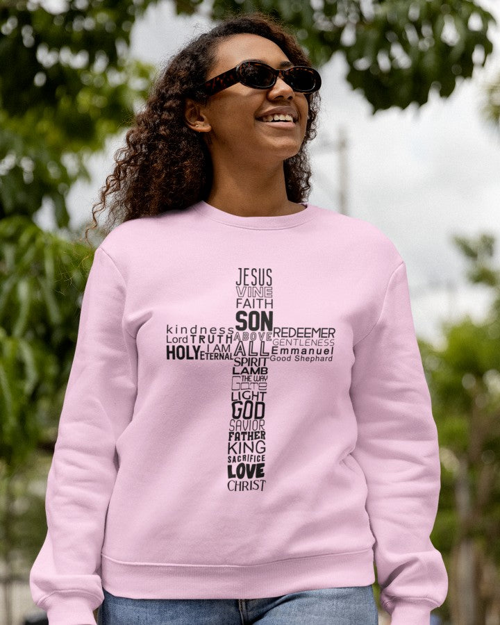 Jesus Is Cross in Black Unisex Sweatshirt – let's make JESUS famous, LLC